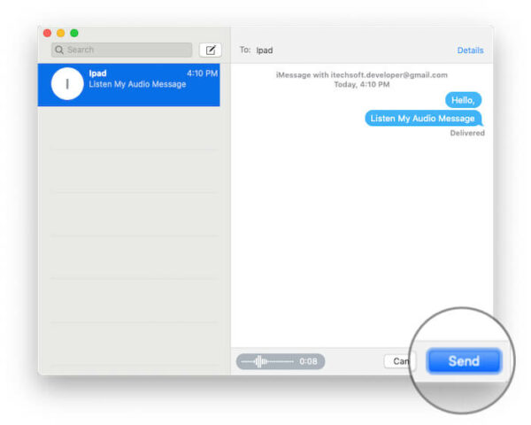 How to Send Audio Message in iMessage on Mac Sequoia/Sonoma