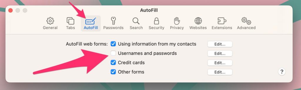 How to Turn off Autofill in Safari on Mac Sequoia/Sonoma, Montery