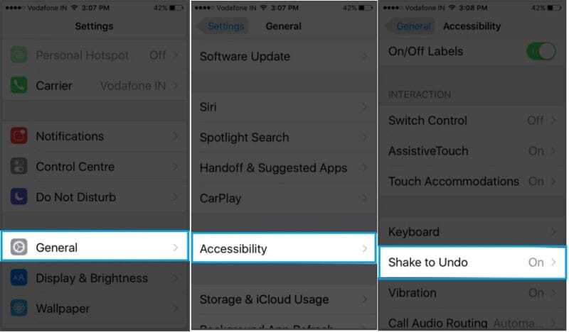 How to Turn off Shake to Undo on iPhone 17, 16