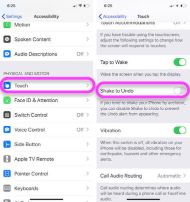 How to Turn off Shake to Undo on iPhone 17, 16