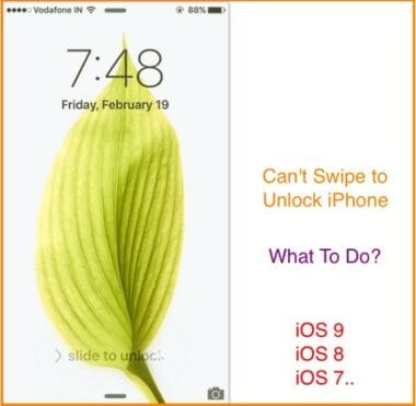 can't swipe to unlock iPhone or even Turn it off