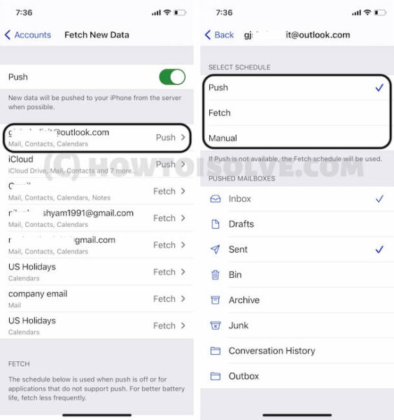 Fix Fetch New Data In Mail App Using Push Or Fetch On Iphone Ipad
