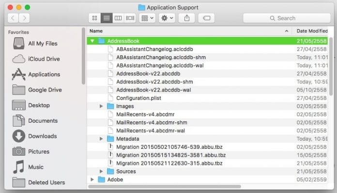 Contact App not working in Mac OS X EI Capitan: Contacts missing