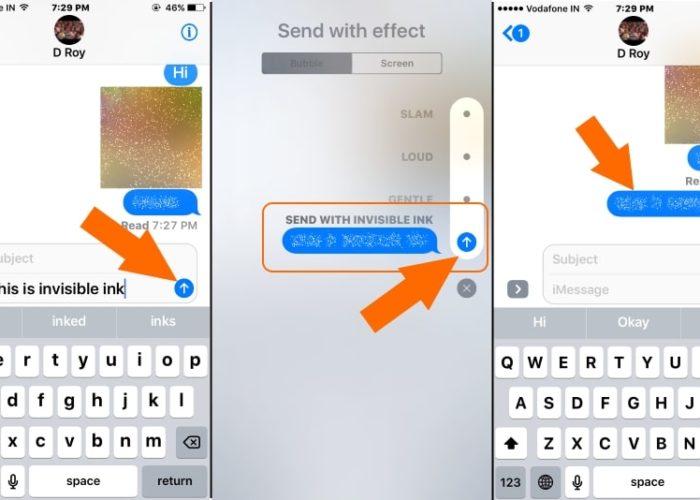 How to Send invisible ink or Hidden iMessage from iPhone/ iPad ...