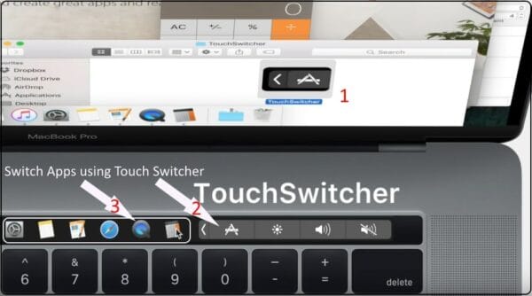 How to Switch Between Apps on MacBook Pro using Touch Bar