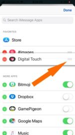 How to Manage Apps in the app drawer for Messages on iOS