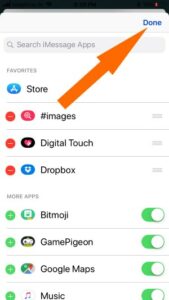 How to Manage Apps in the app drawer for Messages on iOS