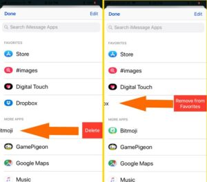 How to Manage Apps in the app drawer for Messages on iOS