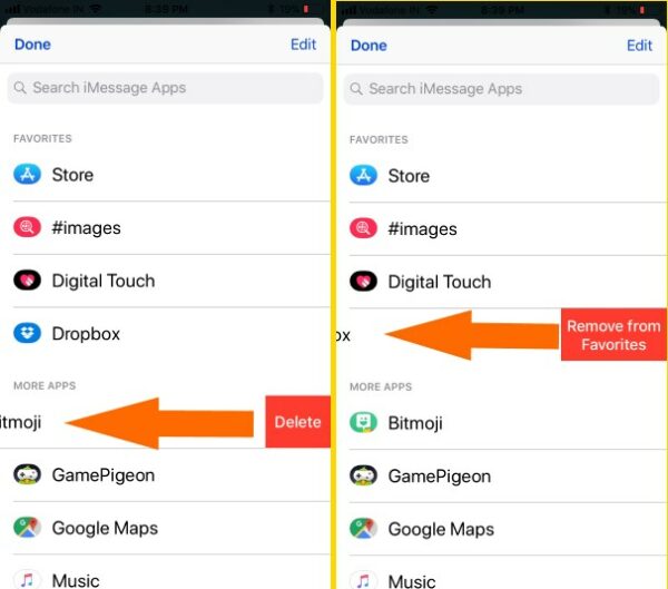 How to Manage Apps in the app drawer for Messages on iOS