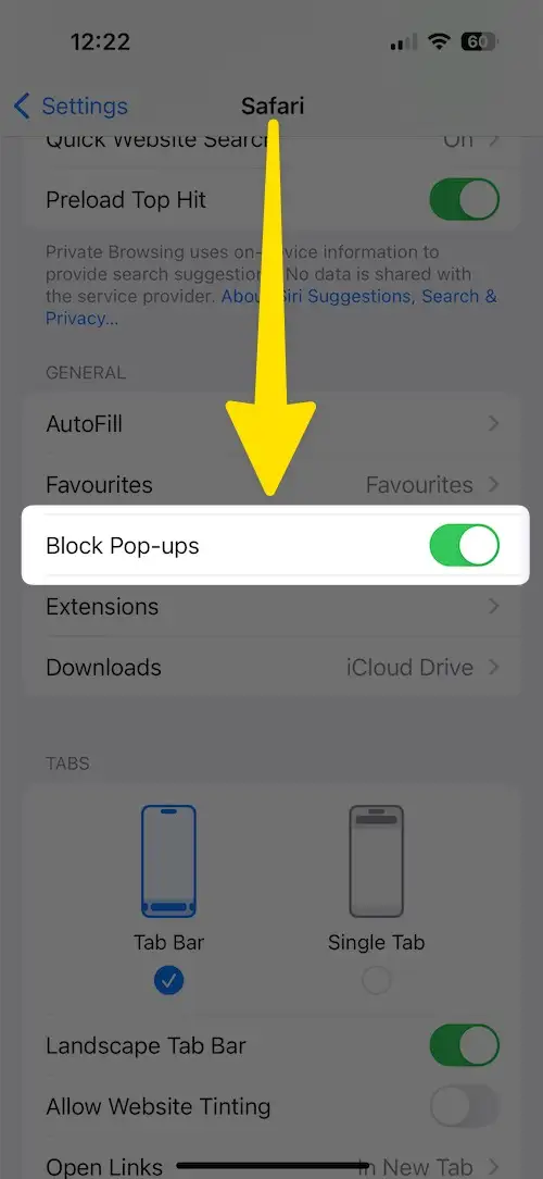 How To Stop Pop Ups On An IPhone 15 Safari Browser Chrome 
