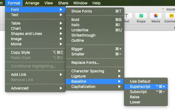 How to Type Squared Symbol on a Mac? (², √)Pages, Word, Mail…