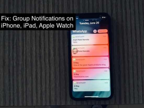 Group Notifications Not Working on iPhone, iPad (Won't Expand)
