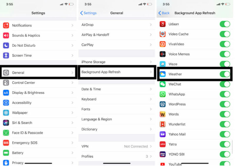 Fix Weather Widget Not Working on iPhone