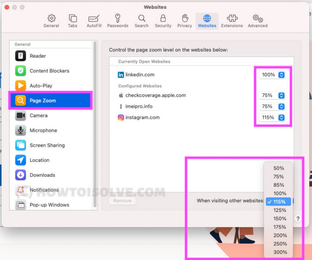How do I increase the Mac System font size?