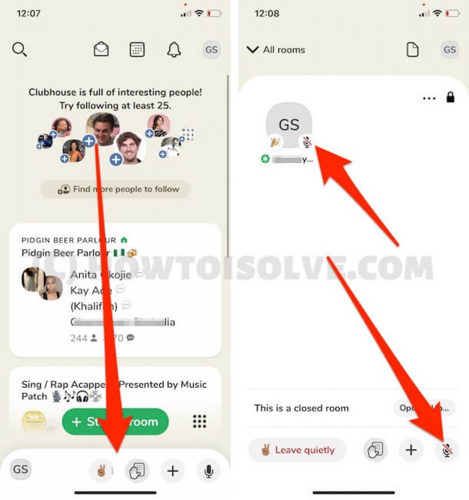 How to Mute Yourself in Clubhouse ROOM on iPhone? Social Audio App