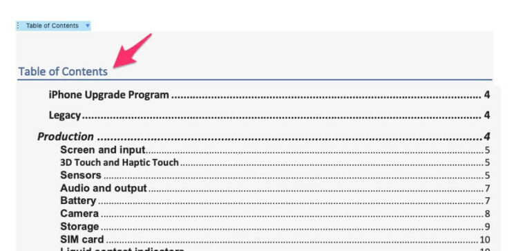 How To Insert A Table Of Contents In Word on Mac & Windows