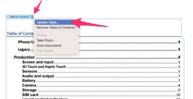 How To Insert A Table Of Contents In Word on Mac & Windows