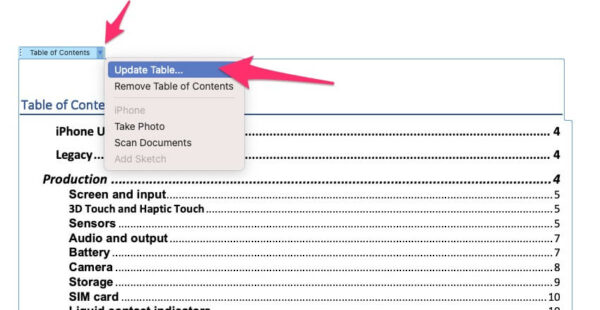 How To Insert A Table Of Contents In Word on Mac & Windows