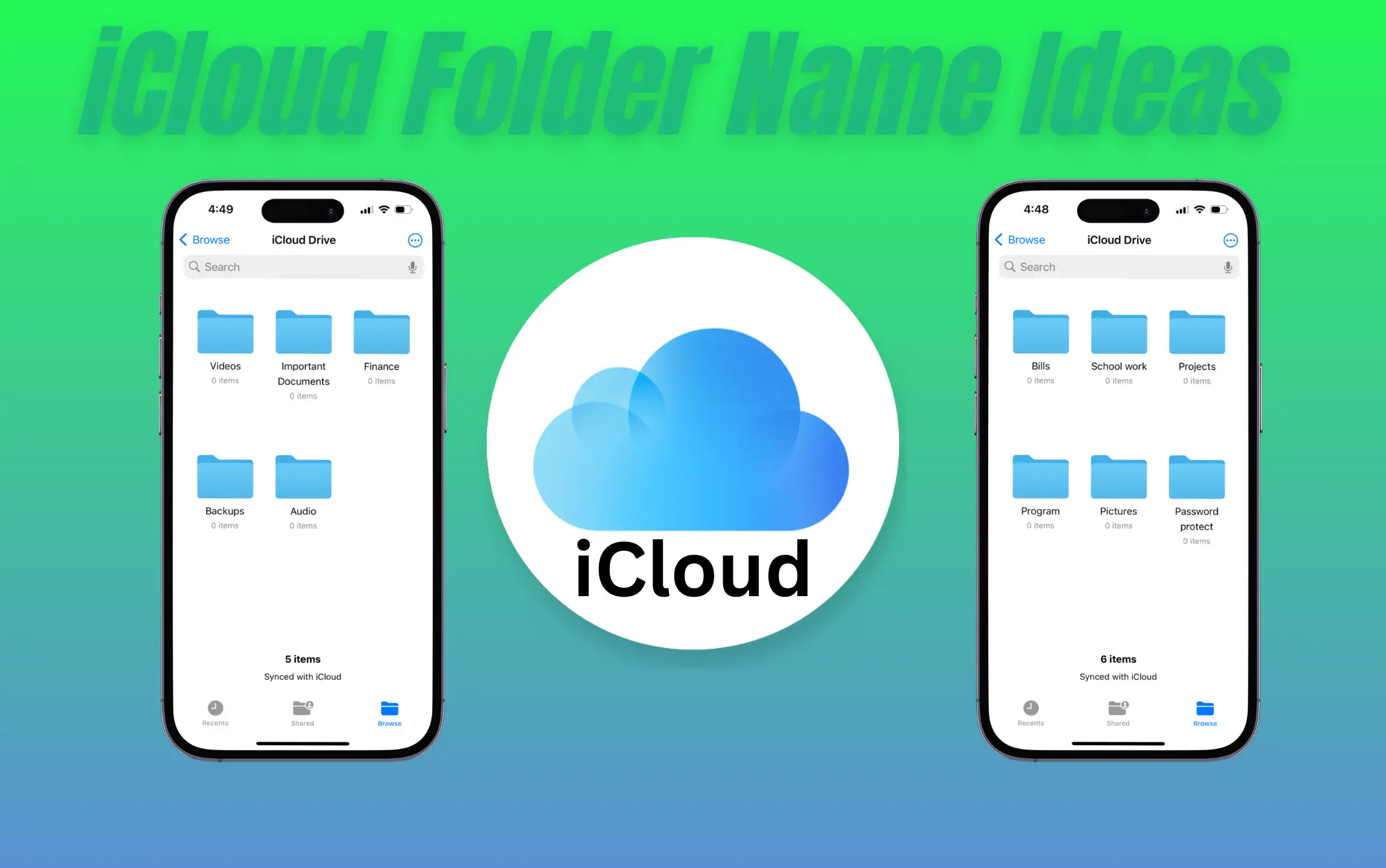 100+ iCloud Folder Name Ideas in 2025